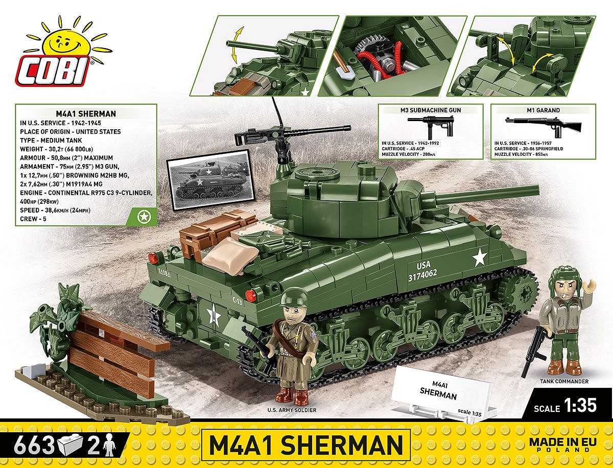 M4A1 Sherman (COBI-3126) \ Tanks and vehicles \ Cobi.eu